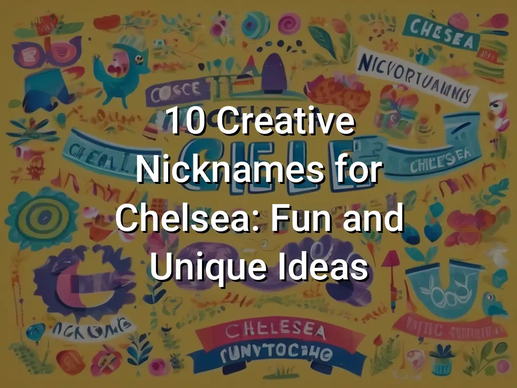 10 Creative Nicknames for Chelsea: Fun and Unique Ideas - Symbol Genie