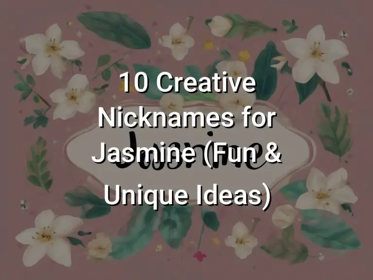 10 Creative Nicknames for Jasmine (Fun & Unique Ideas) - Symbol Genie
