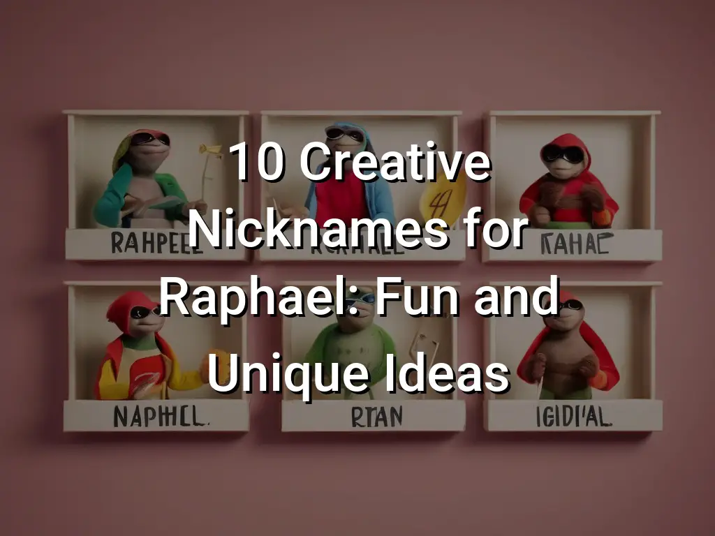 10 Creative Nicknames for Raphael: Fun and Unique Ideas - Symbol Genie