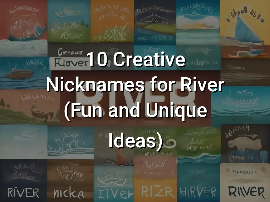 10 Creative Nicknames for River (Fun and Unique Ideas) - Symbol Genie