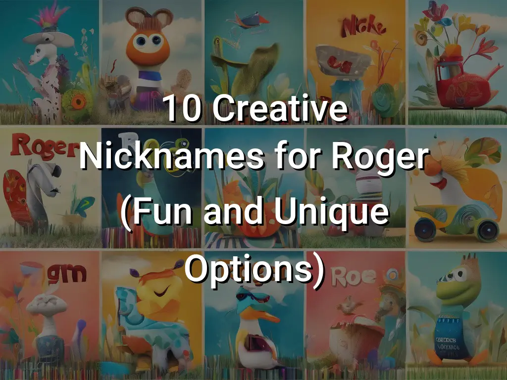 10 Creative Nicknames for Roger (Fun and Unique Options) - Symbol Genie