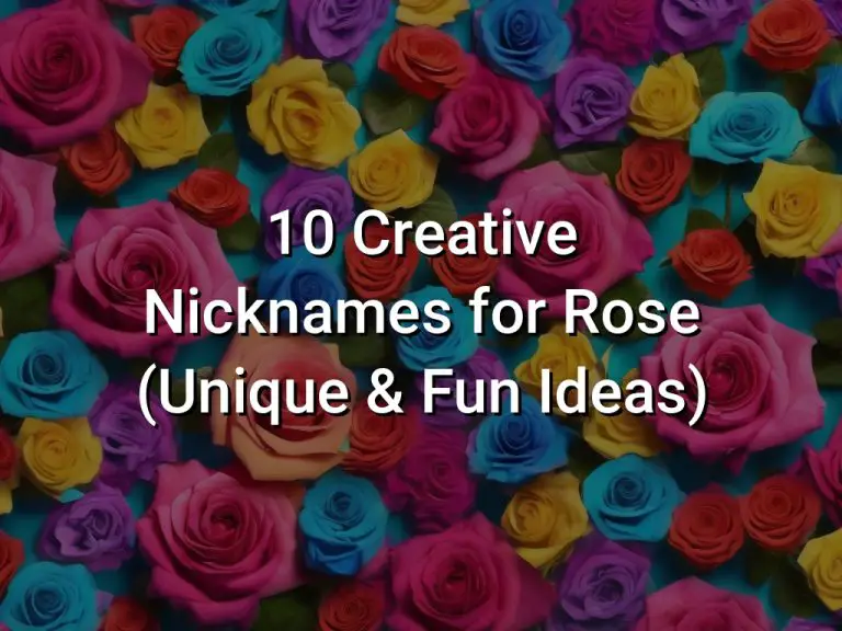 10 Creative Nicknames for Rose (Unique & Fun Ideas) - Symbol Genie
