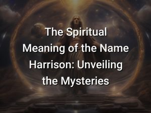 The Spiritual Meaning of the Name Harrison: Unveiling the Mysteries ...