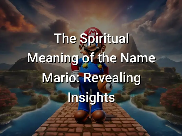 The Spiritual Meaning of the Name Mario: Revealing Insights - Symbol Genie