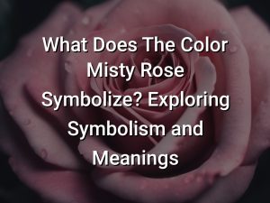 What Does The Color Misty Rose Symbolize Exploring Symbolism and ...