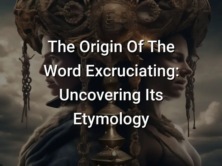 The Origin Of The Word Excruciating: Uncovering Its Etymology - Symbol ...