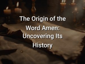 The Origin of the Word Amen: Uncovering Its History - Symbol Genie
